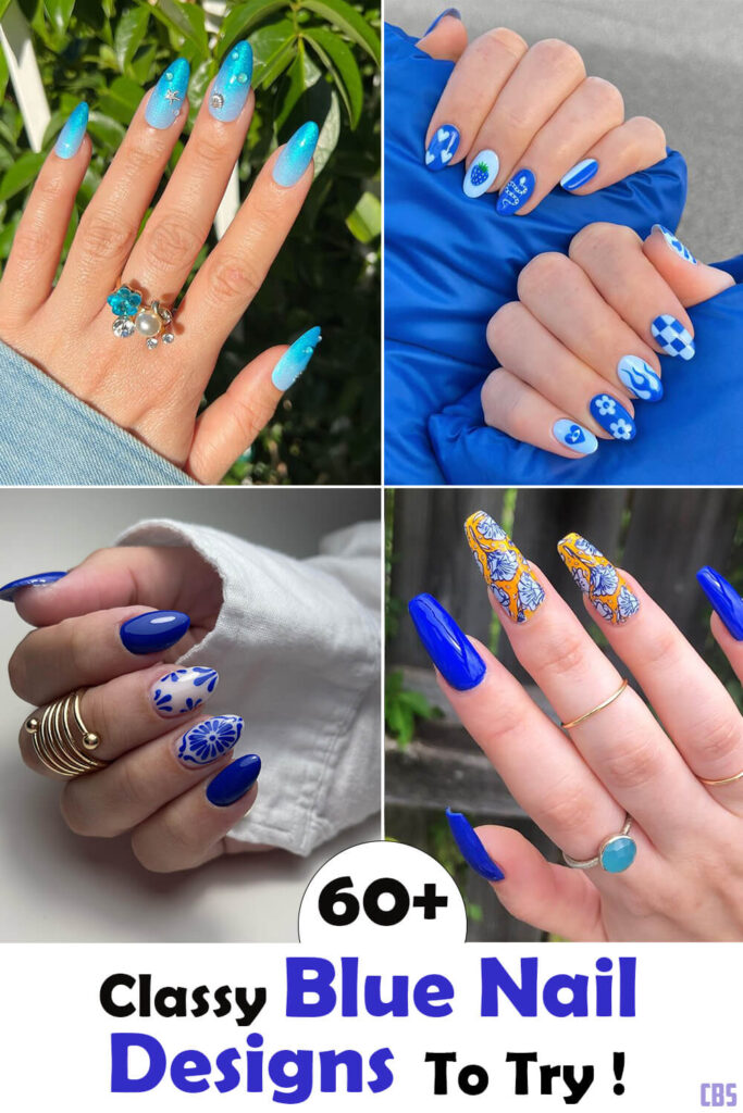 60+ Blue Nail Designs for a Fresh & Elegant Look