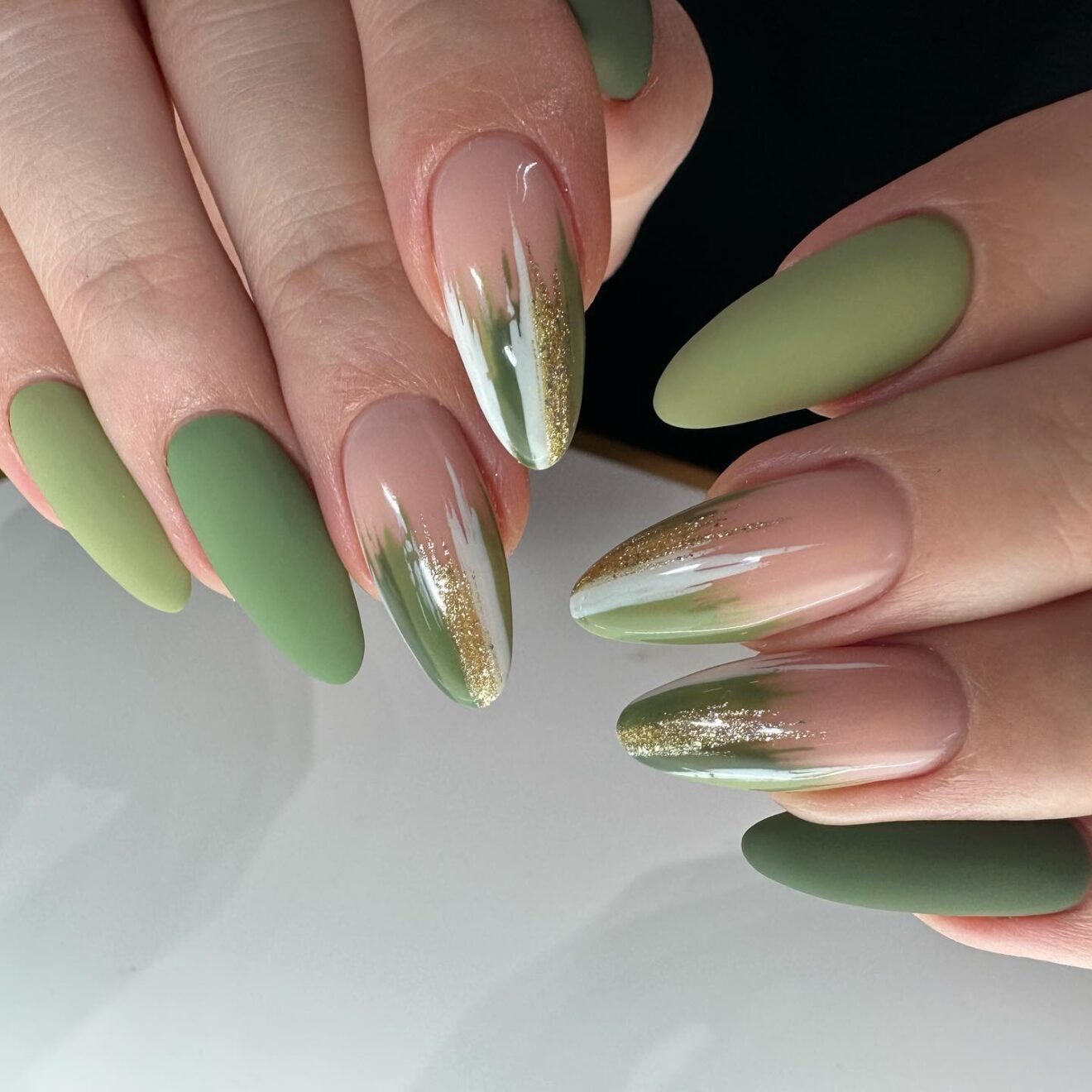 22 Olive Green Nail Designs for a Refined Manicure