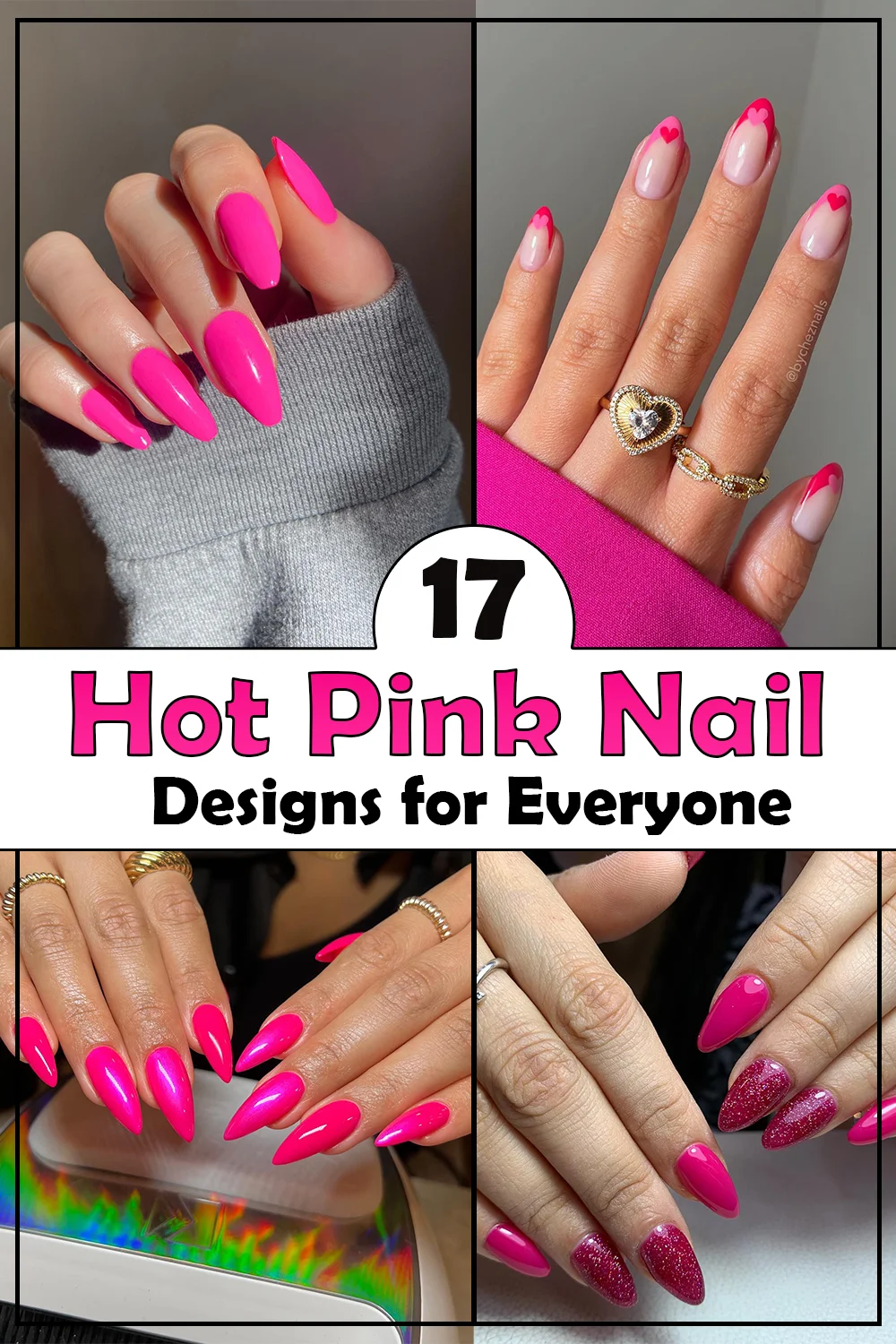 17 Bold and Beautiful Hot Pink Nail Designs