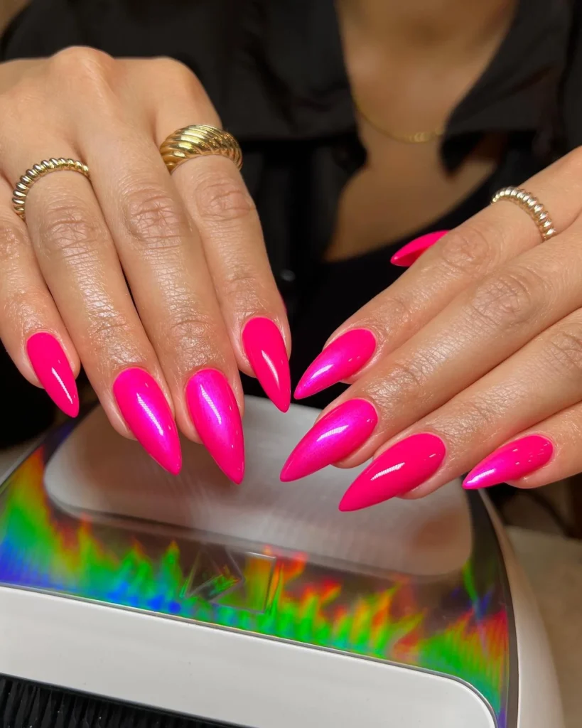 17 Bold and Beautiful Hot Pink Nail Designs