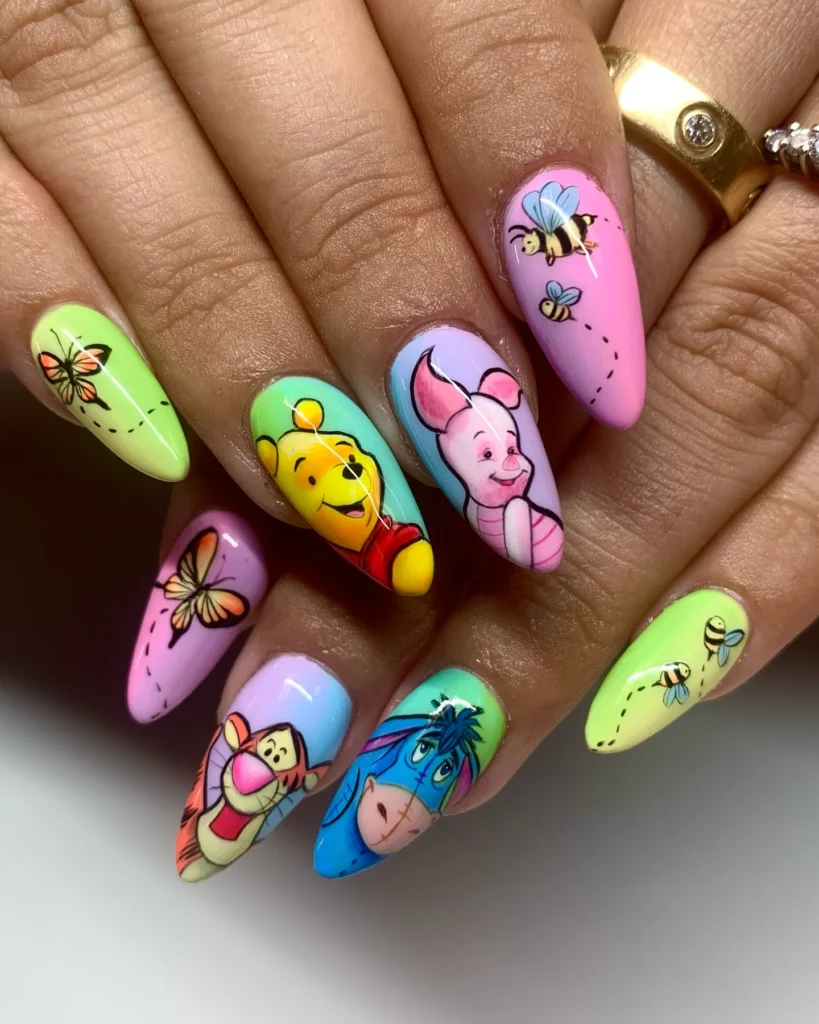 18 Disney-Inspired Winnie the Pooh Nails Designs